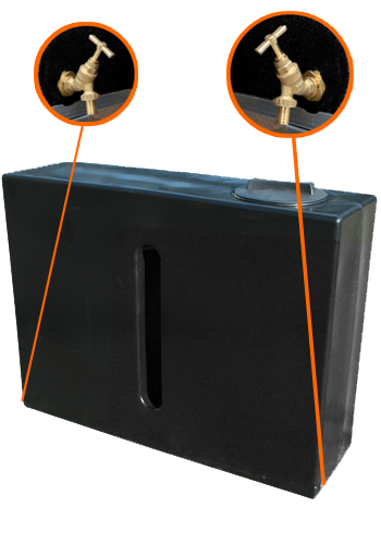 250 Litre Slimline Potable Water Tank - Double Outlet – Ecosure