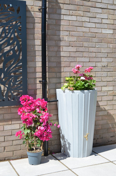 Mini Cosmo Water Butt Planter in White Marble – Ecosure
