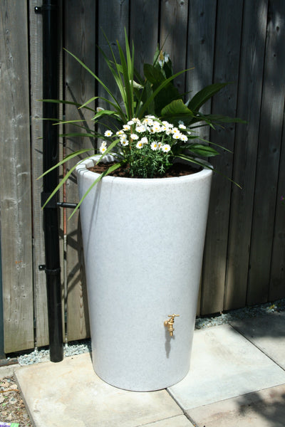 City Water Butt Planter White Marble – Ecosure