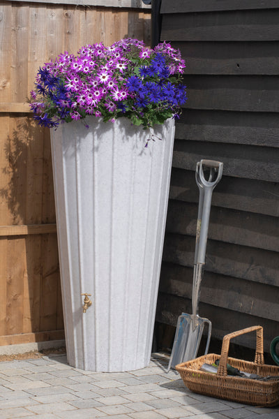 Cosmo 200 Litre Water Butt Planters - White Marble – Ecosure